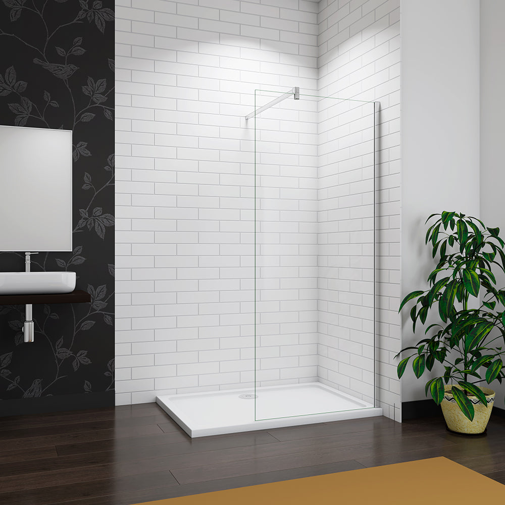 Walk in Wet Room Shower screen 10mm NANO glass 131 — Aica Bathrooms ...