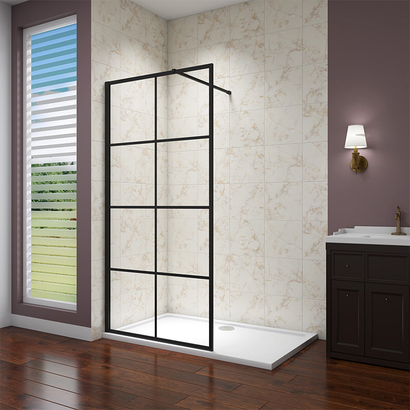 Walk in Wet Room Shower screen,8mm Easyclean glass 700-1200mm — Aica ...