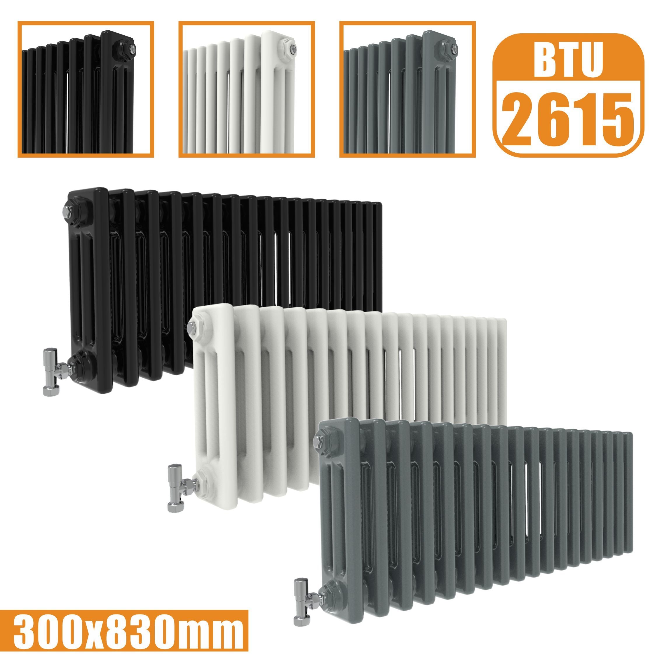 Shop For Aica Cast Iron Style Horizontal Traditional 2&3 Columns ...