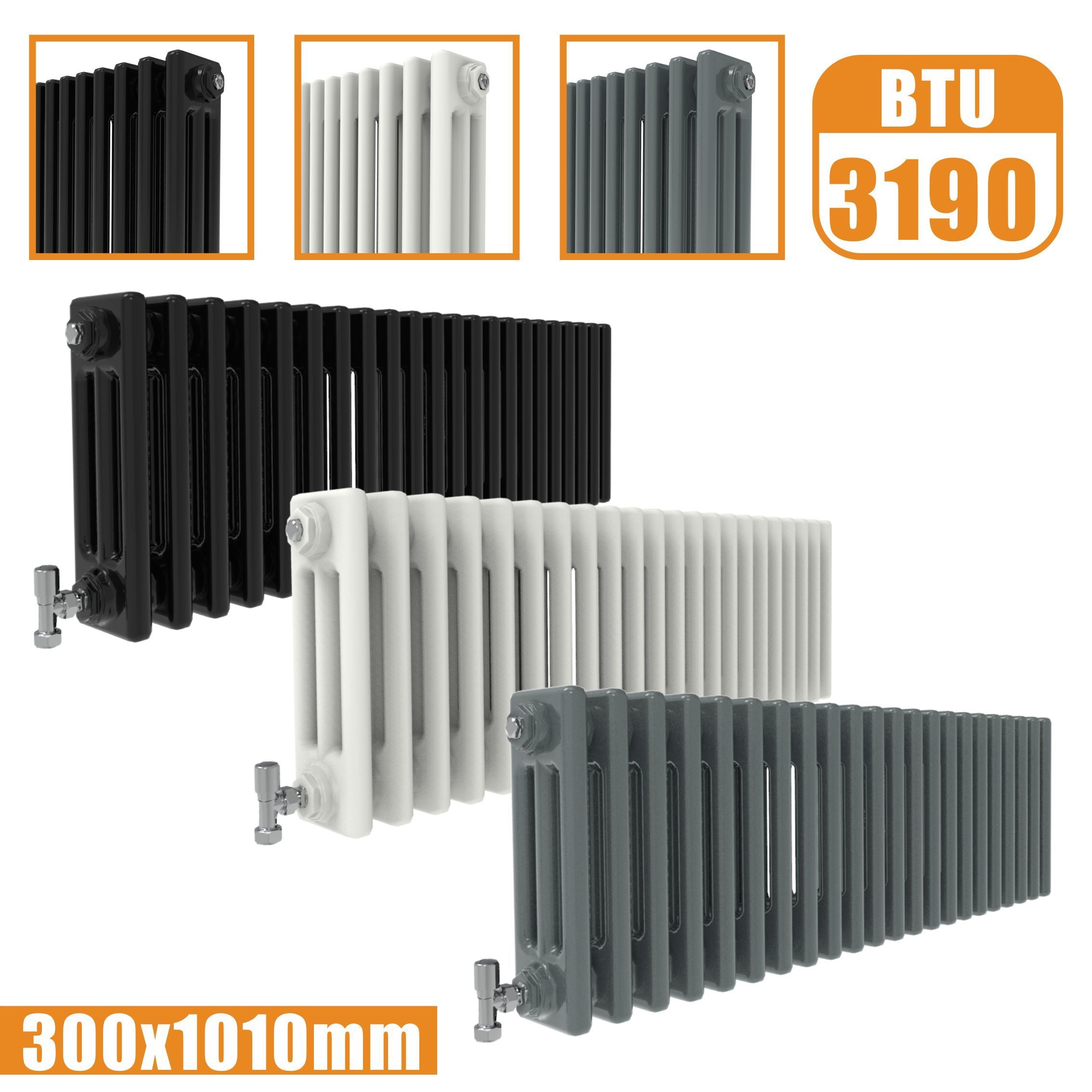 Shop For Aica Cast Iron Style Horizontal Traditional 2&3 Columns ...