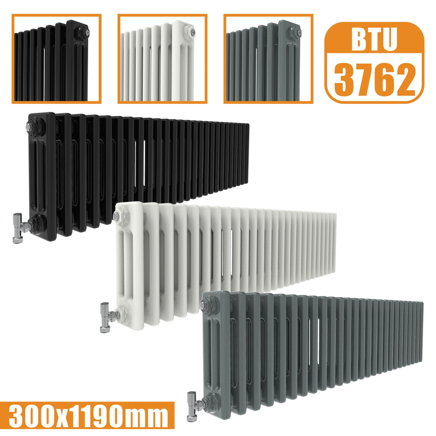 Shop For Aica Cast Iron Style Horizontal Traditional 2&3 Columns ...