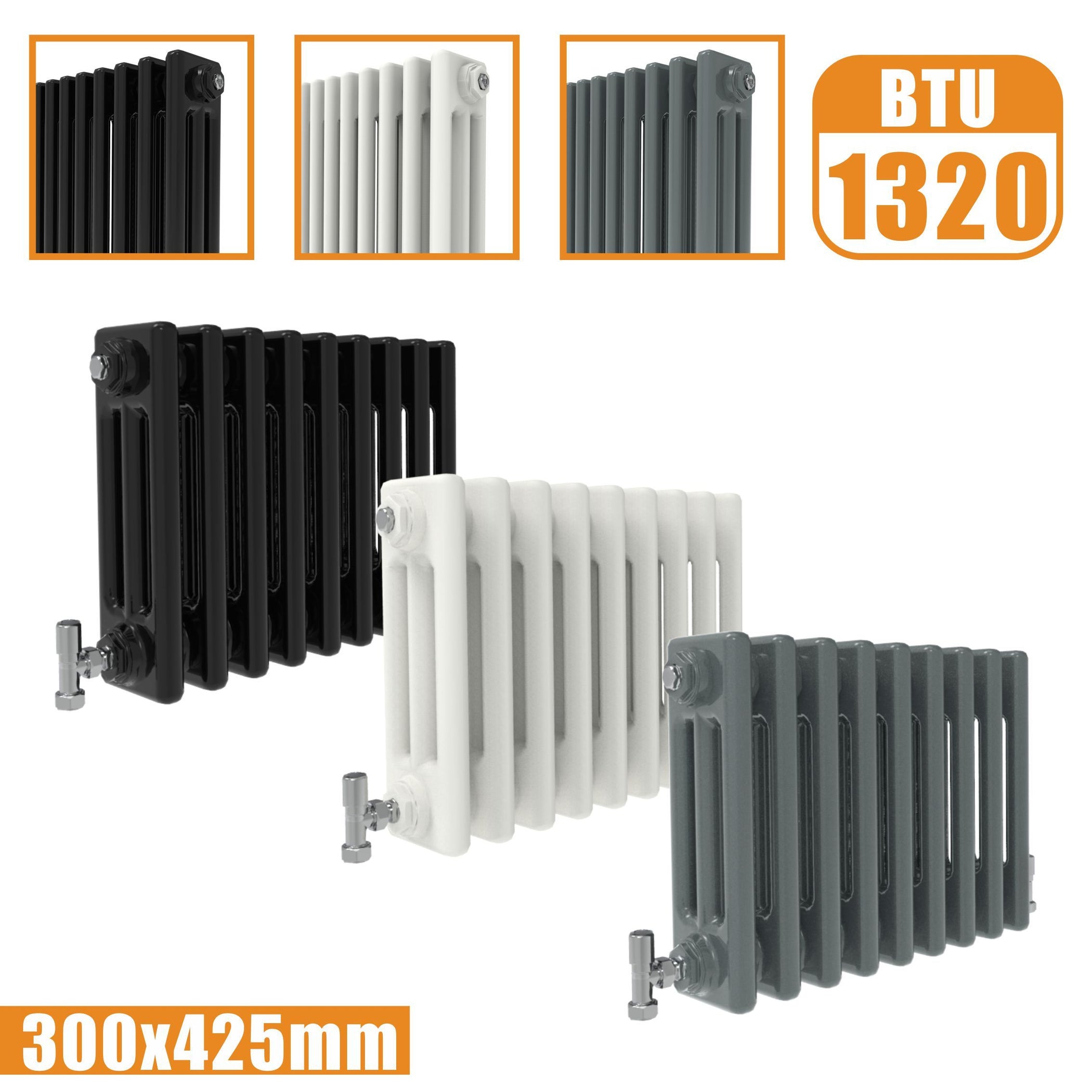 Shop For Aica Cast Iron Style Horizontal Traditional 2&3 Columns ...