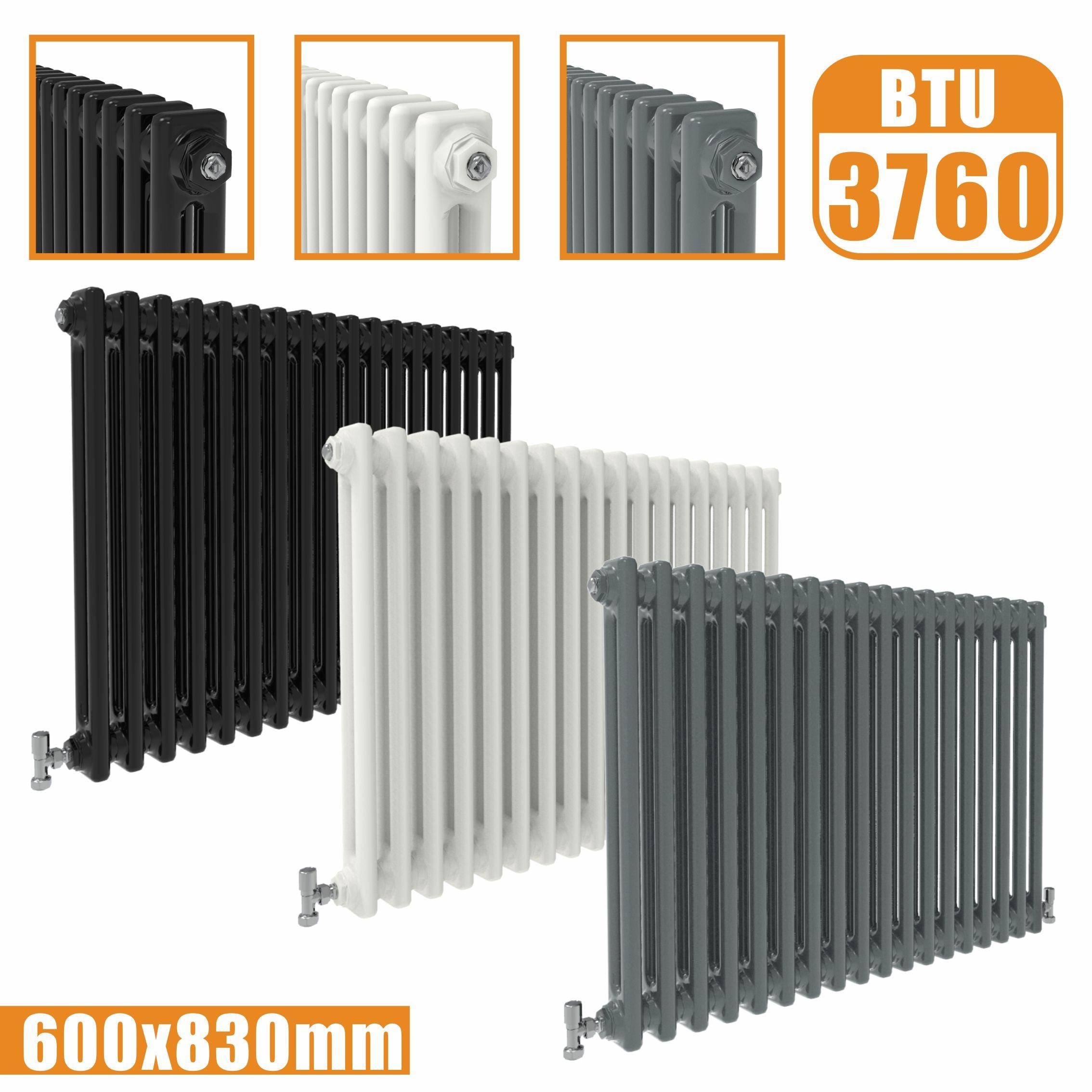 Shop For Aica Cast Iron Style Horizontal Traditional 2&3 Columns ...