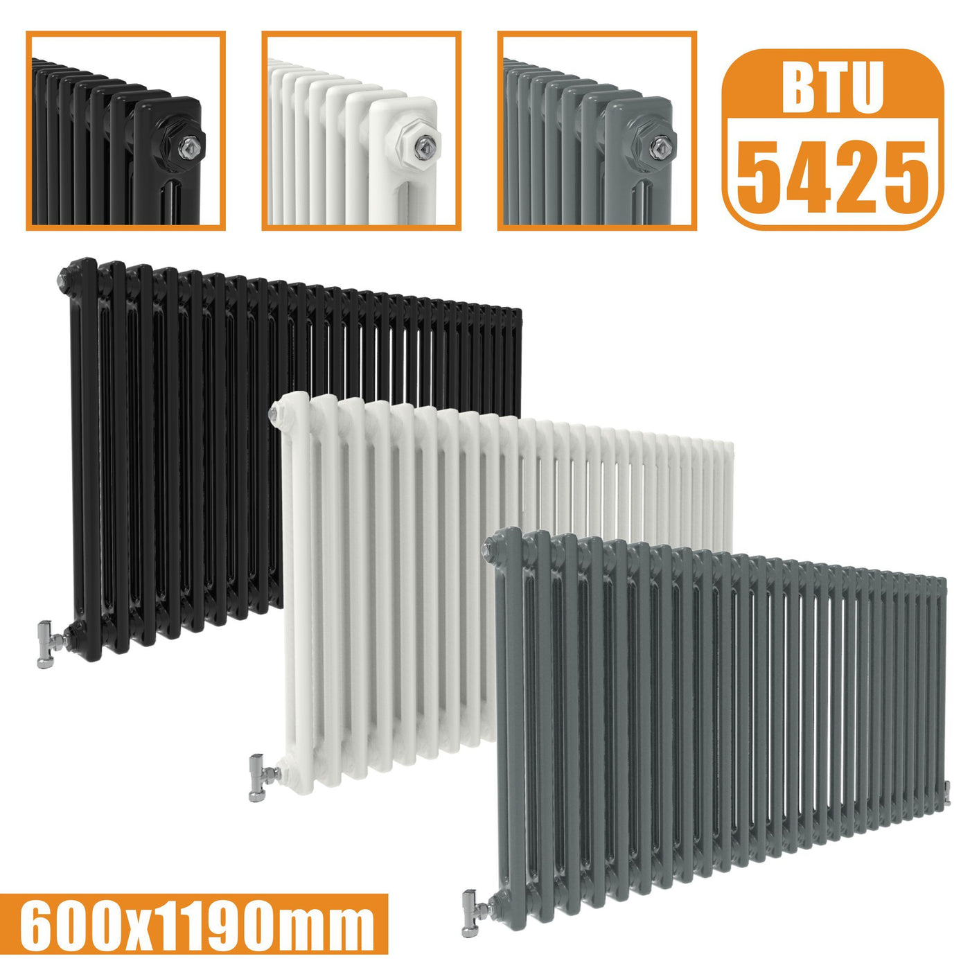 Shop For Aica Cast Iron Style Horizontal Traditional 2&3 Columns ...