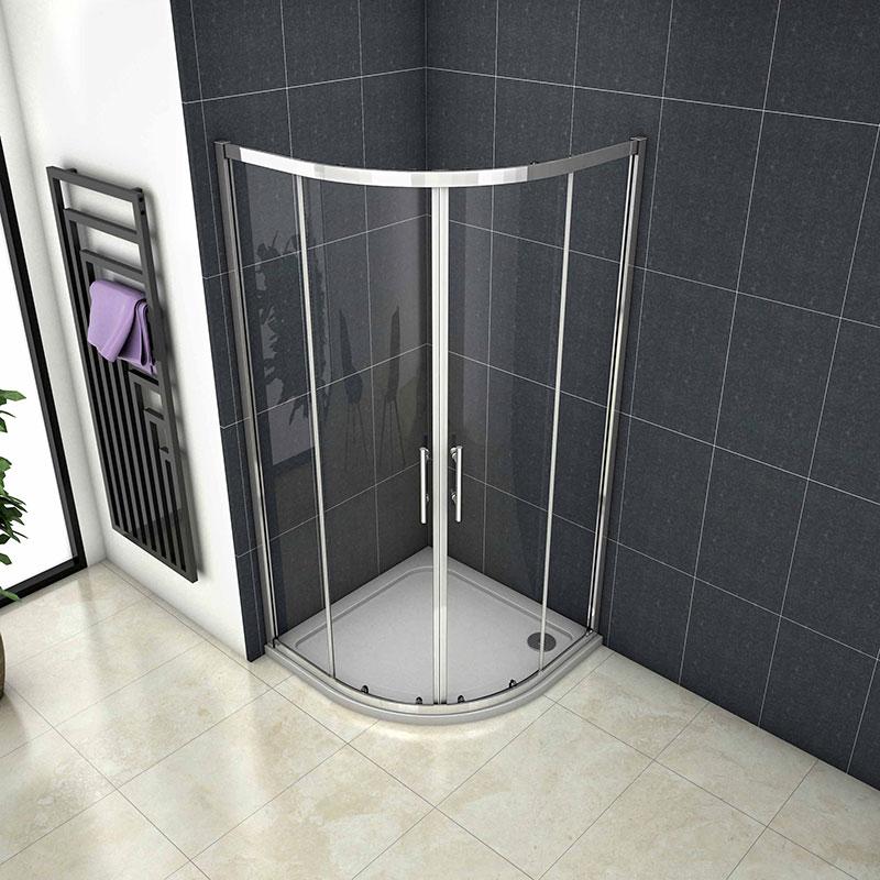 Walk In Equal Quadrant Shower Enclosure 800|900|1000mm Tempered clear ...