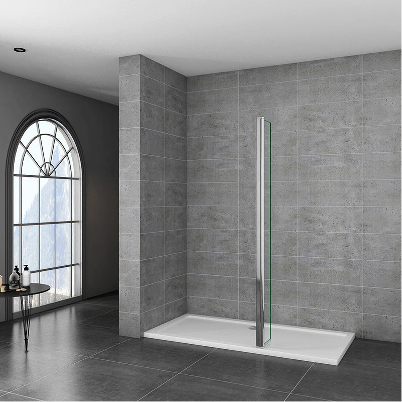 100 - 140cm Walk in 8mm shower screen EasyClean Glass — Aica Bathrooms ...