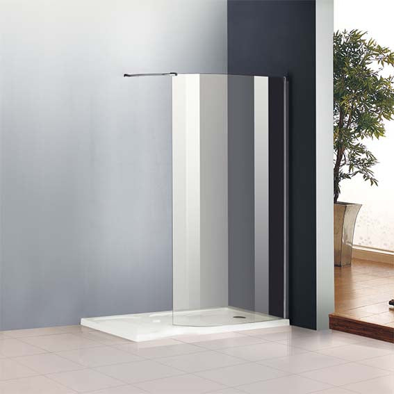 Chrome Curved Shower Enclosure Cubicle EasyClean glass,Tray Optional,1 ...