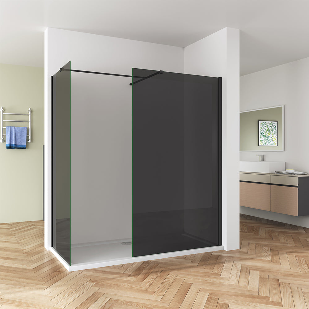 100 - 140cm Walk in 8mm shower screen EasyClean Glass — Aica Bathrooms ...