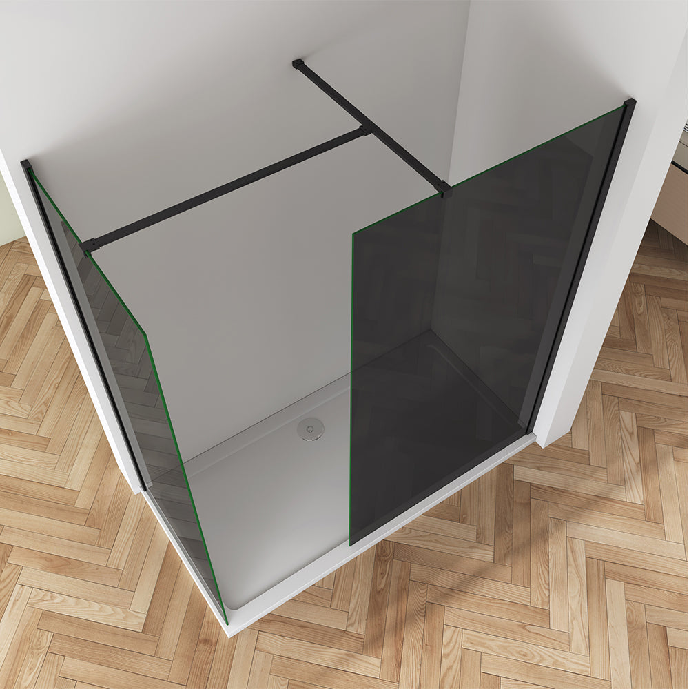 100 - 140cm Walk in 8mm shower screen EasyClean Glass — Aica Bathrooms ...